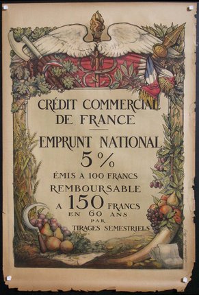 Credit Commercial De France - Emprunt National 5% | Original Vintage ...