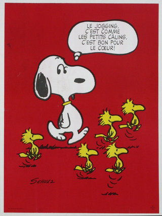 Snoopy - Peanuts - Le Jogging, C'est Comme... | Original Vintage Poster ...