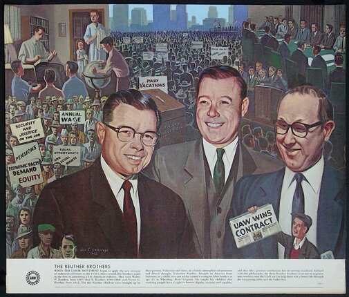 United Automobile Workers UAW - The Reuther Brothers | Original Vintage ...