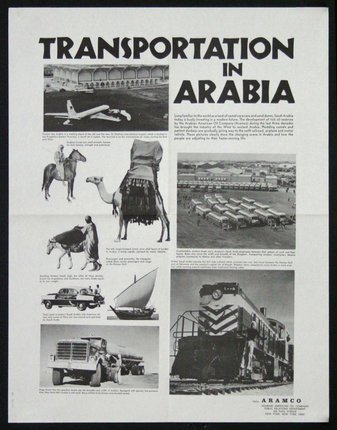 Aramco - Transportation in Arabia | Original Vintage Poster | Chisholm ...