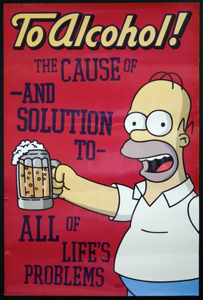 The Simpsons - Homer Simpson - To Alcohol! | Original Vintage Poster ...