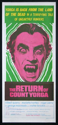 The Return Of Count Yorga (Australian Daybill) | Original Vintage ...