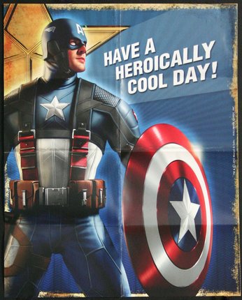 Captain America - Have a Heroically Cool Day! | Original Vintage Poster ...