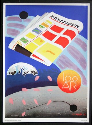 Politiken - Tom Krojer 100 Years - 1984 | Original Vintage Poster ...