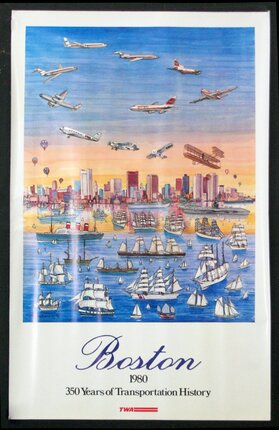 TWA - Boston - 350 Years of Transportation History | Original Vintage ...