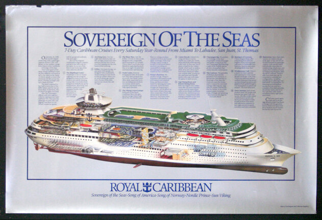 Royal Caribbean - Sovereign of the Seas | Original Vintage Poster ...