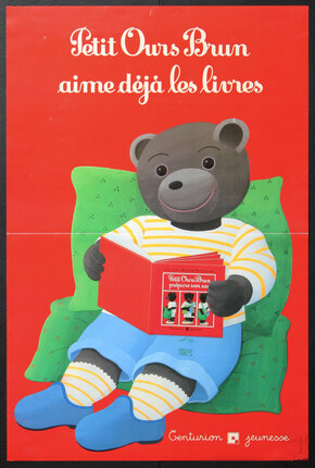 Petit Ours Brun Aime Deja Les Livres | Original Vintage Poster ...