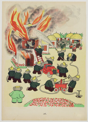 Babar - Fire Brigade | Original Vintage Poster | Chisholm Larsson Gallery