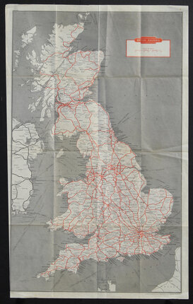 British Railways Route Map 1950 (Trimmed) | Original Vintage Poster ...