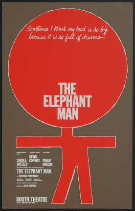 The Elephant Man - Booth Theater (Window Card 2) | Original Vintage Poster | Chisholm Larsson ...