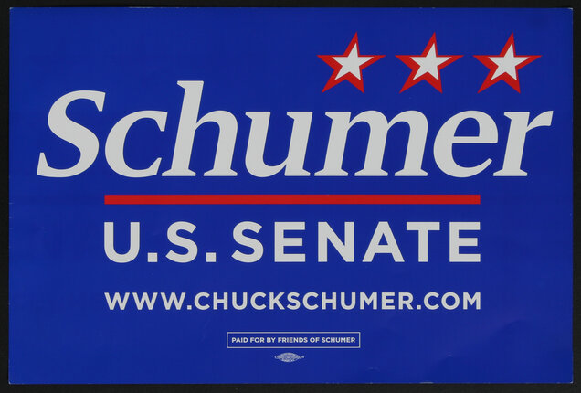 Schumer U.S. Senate (Chuck Schumer Senate Elections Campaign Card ...