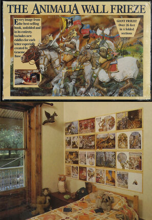 Animalia Wall Frieze (Printed in 4 Separate Horizontal Panels/ Original ...