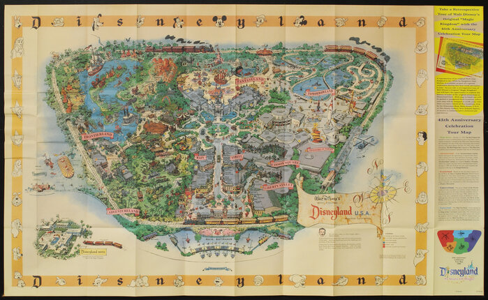 Map of Disneyland (13) Disneyland Map - 45 Years of Magic | Original ...