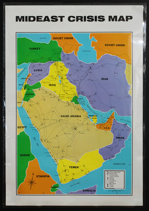 MidEast Crisis Map (1) - Laminated | Original Vintage Poster | Chisholm ...
