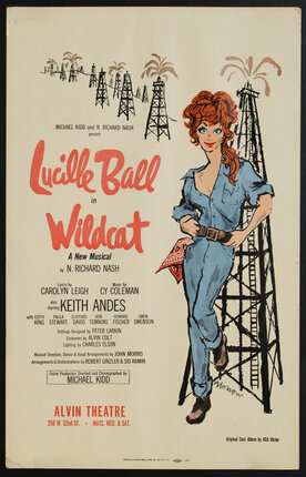 Lucille Ball in Wildcat - Alvin Theatre (Window Card) | Original Vintage Poster | Chisholm ...