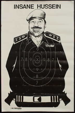 Insane Hussein - Saddam Hussein Target - Sunbelt | Original Vintage ...