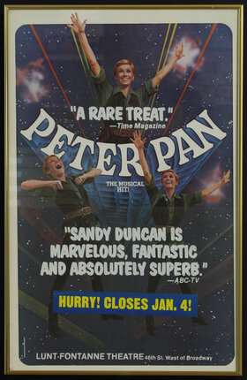 Peter Pan - Lunt-Fontanne Theatre NYC (Window Card 1) | Original Vintage Poster | Chisholm ...