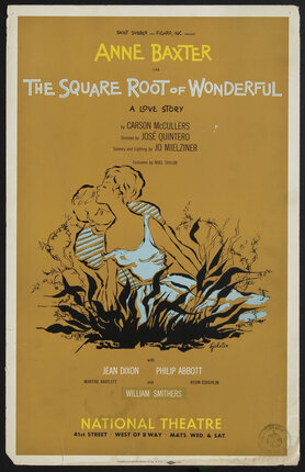 The Square Root Of Wonderful - National Theatre NYC (Window Card) | Original Vintage Poster ...
