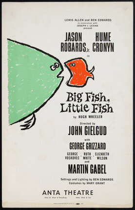 Big Fish, Little Fish - Anta Theatre NYC (Window Card) | Original ...