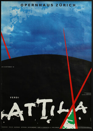 Attila - Verdi - Opernhaus Zurich 1998 | Original Vintage Poster ...