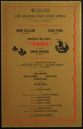 1491 - Los Angeles Civic Light Opera - Window Card | Original Vintage ...