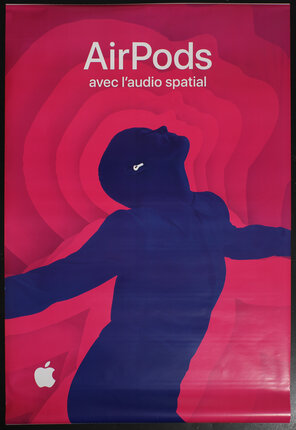 AirPods Avec L'Audio Spatial (Pink) | Original Vintage Poster ...