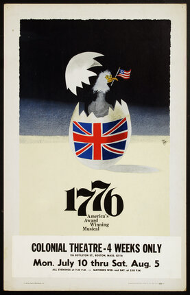 1776 - Colonial Theatre, Boston (Window Card) | Original Vintage Poster ...