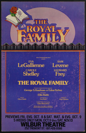 The Royal Family - Wilbur Theatre Boston (Window Card) | Original Vintage Poster | Chisholm ...