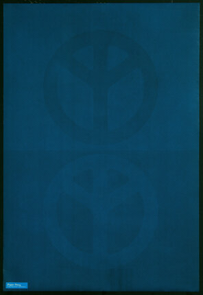 Blue Upside Down Peace Signs (Poster Prints) | Original Vintage Poster ...