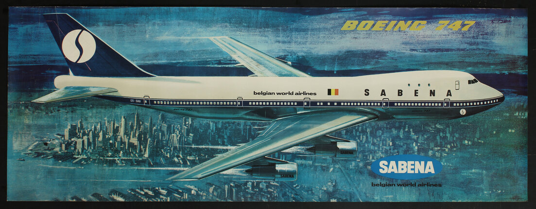 Sabena - Boeing 747 | Original Vintage Poster | Chisholm Larsson Gallery