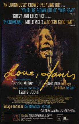 Love, Janis - Village Theatre NYC (Window Card) | Original Vintage ...