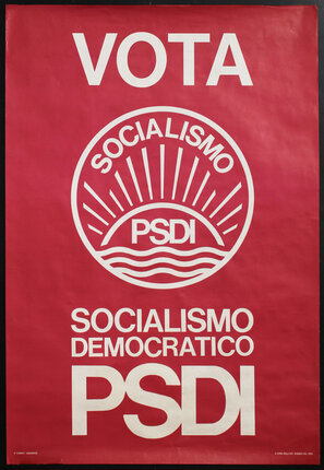 Vota PSDI Socialismo Democratico | Original Vintage Poster | Chisholm ...