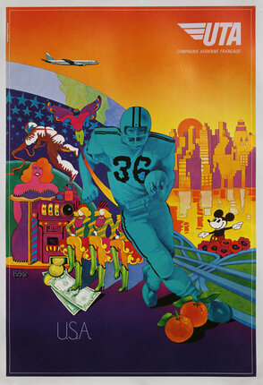 U.S.A. - UTA (Union de Transports Aériens / USA) | Original Vintage ...