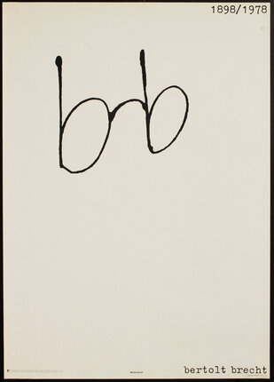 Bertolt Brecht - 1898/1978 | Original Vintage Poster | Chisholm Larsson ...