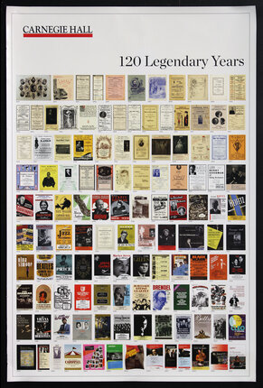 Carnegie Hall 120 Legendary Years (1891-2011) | Original Vintage Poster ...