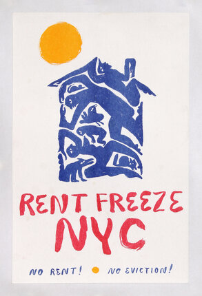 Rent Freeze NYC - No Rent! No Eviction! | Original Vintage Poster ...