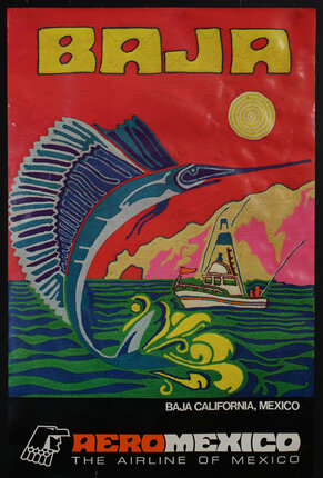 Baja (Baja California, Mexico) - Aeromexico | Original Vintage Poster ...
