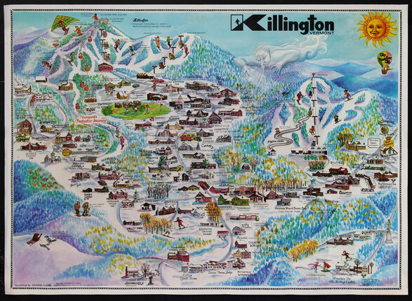 Killington Vermont (Map) | Original Vintage Poster | Chisholm Larsson ...