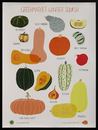 Greenmarket Winter Squash (Grow NYC Greenmarket) | Original Vintage ...